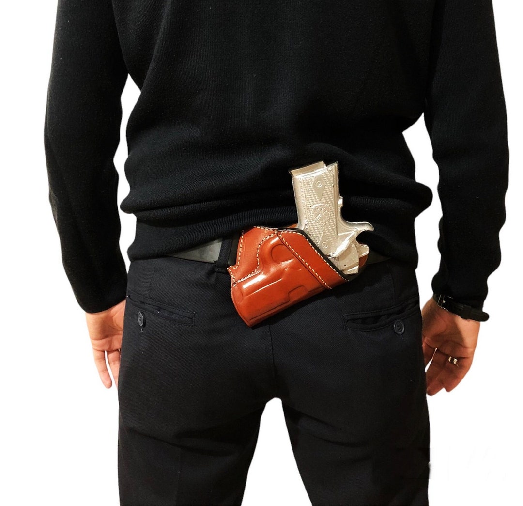 Kimber Micro 9, 1911 .45 ACP Small of Back Leather Holster - Double ...