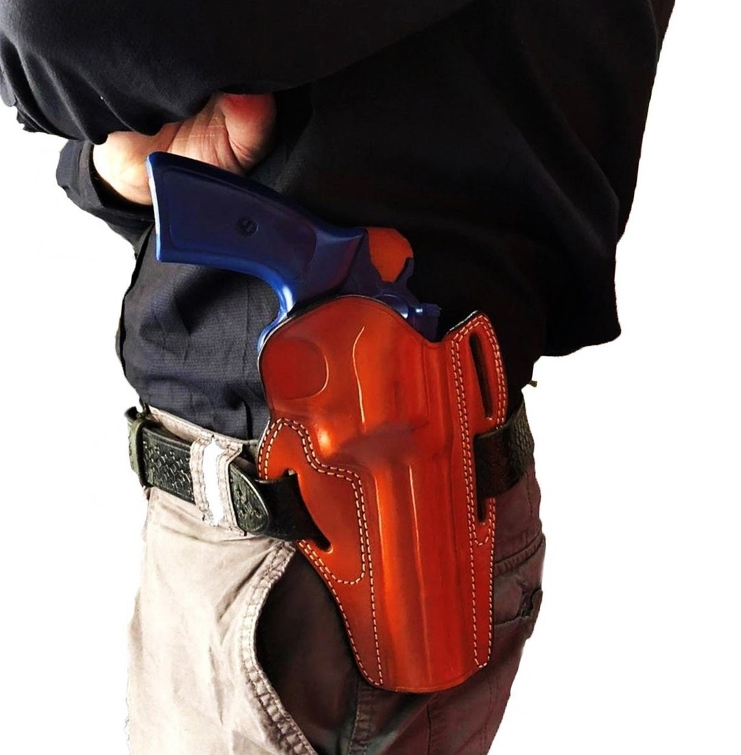Handmade Leather OWB Holster: SW Model 686, 586, 60 - Speedloader - Etsy