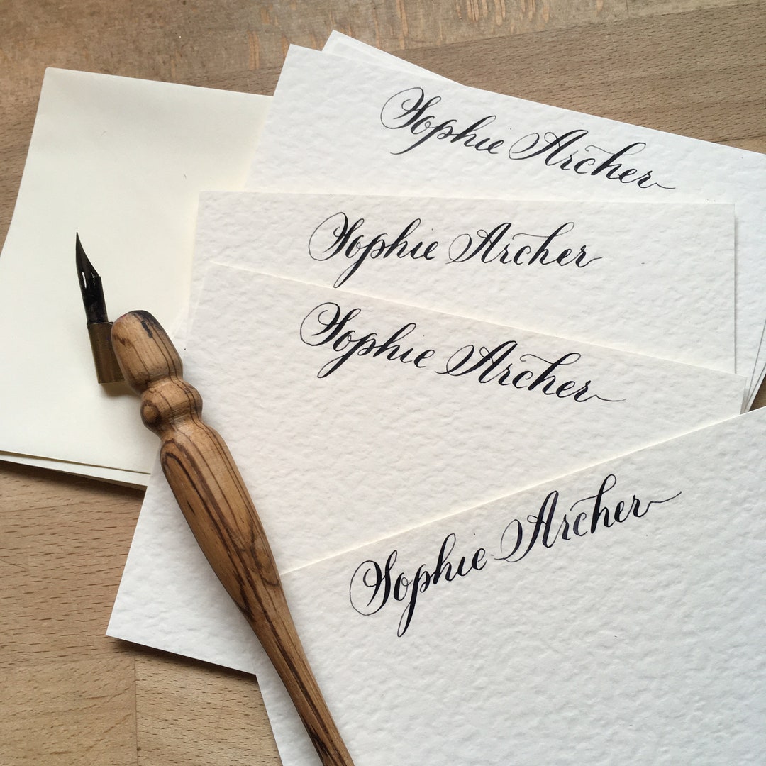 Personalised Hand Lettered Note Cards - Etsy