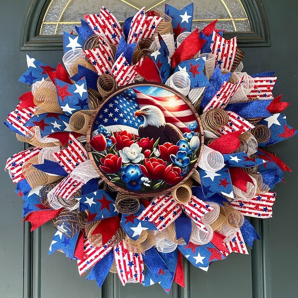 Eagle Wreath for Front Door - Etsy
