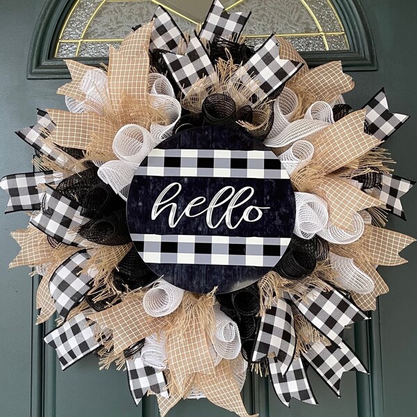 Buffalo Check Deco Mesh Ribbon - Etsy