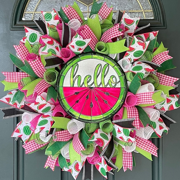 Mesh Door Wreath - Etsy