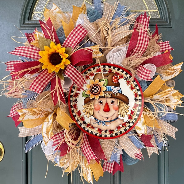 Scarecrow Wreath - Etsy