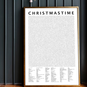 A Giant Word Search Poster for Christmas, the Most Wonderful Time of ...