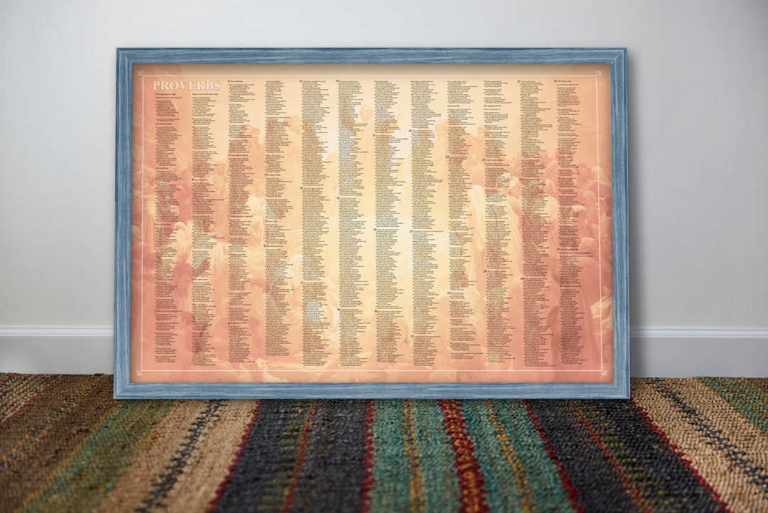 The Book of Proverbs - Digital Print Poster - Contains the Entire Text ...