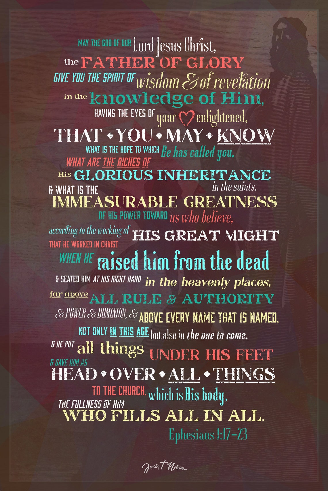 Ephesians 1 Prayer Poster - Etsy