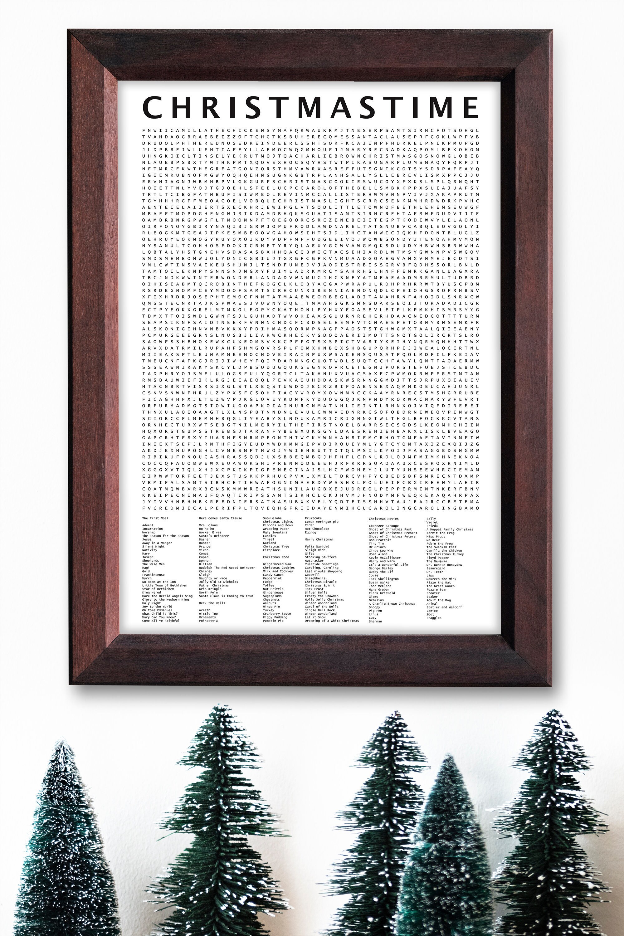 A Giant Word Search Poster for Christmas, the Most Wonderful Time of ...