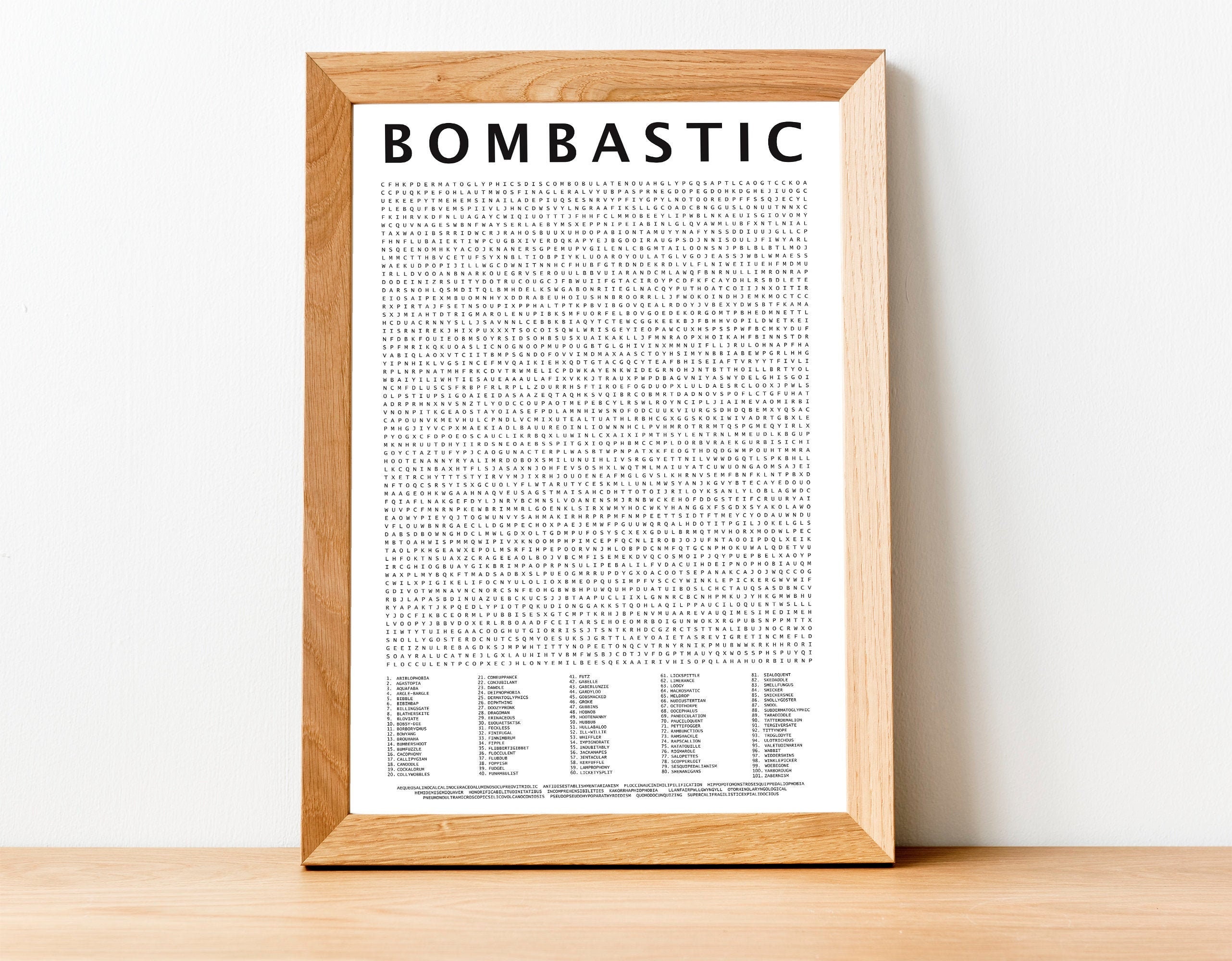 Giant word search poster - Etsy México