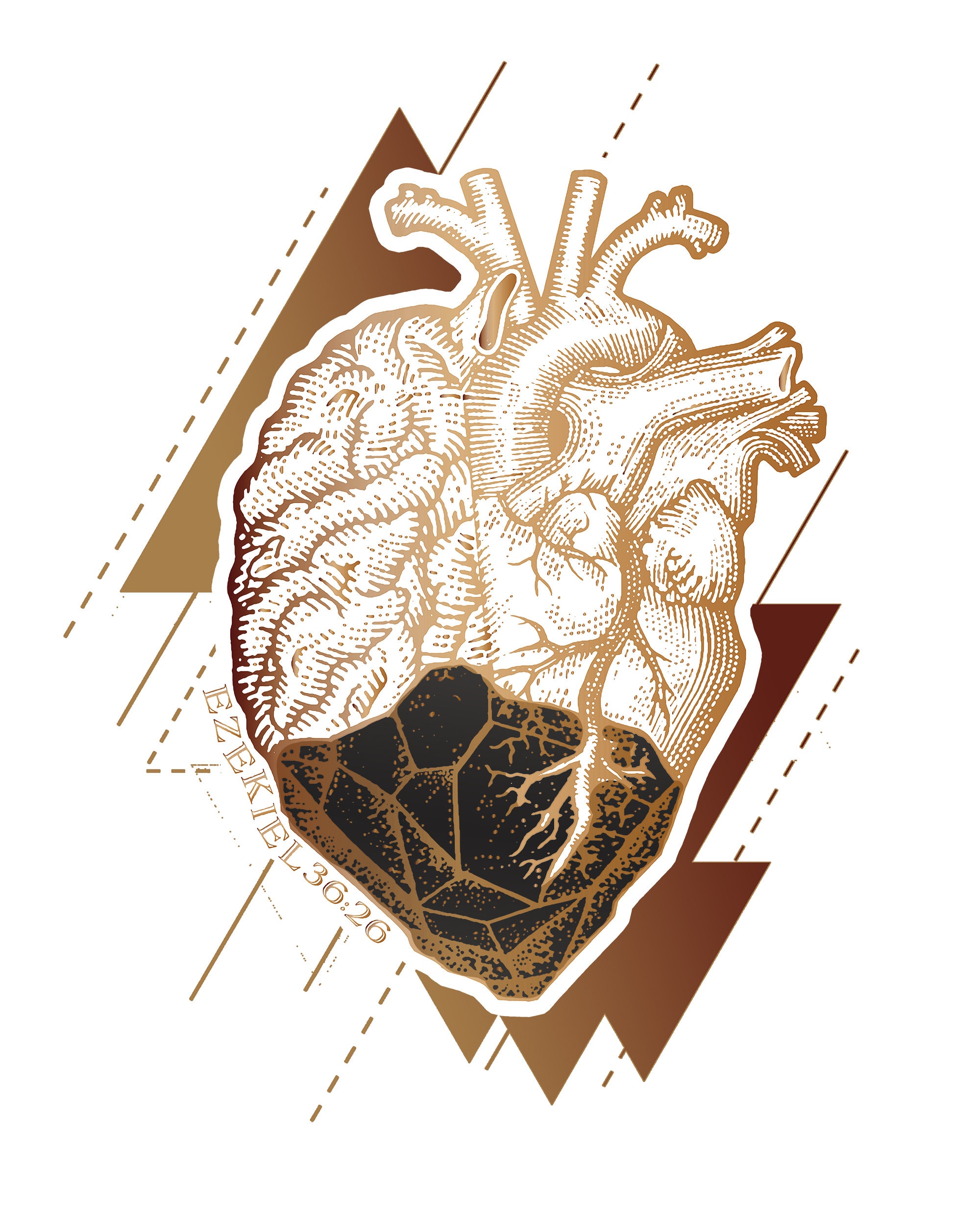 Heart of Stone Becomes Heart of Flesh - Ezekiel 36:26 Bubble-free ...