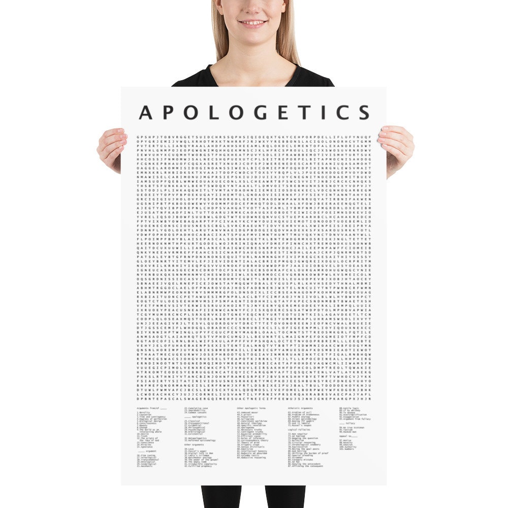 Apologetics 101 Giant Word Search Poster on Premium Quality Paper - Etsy