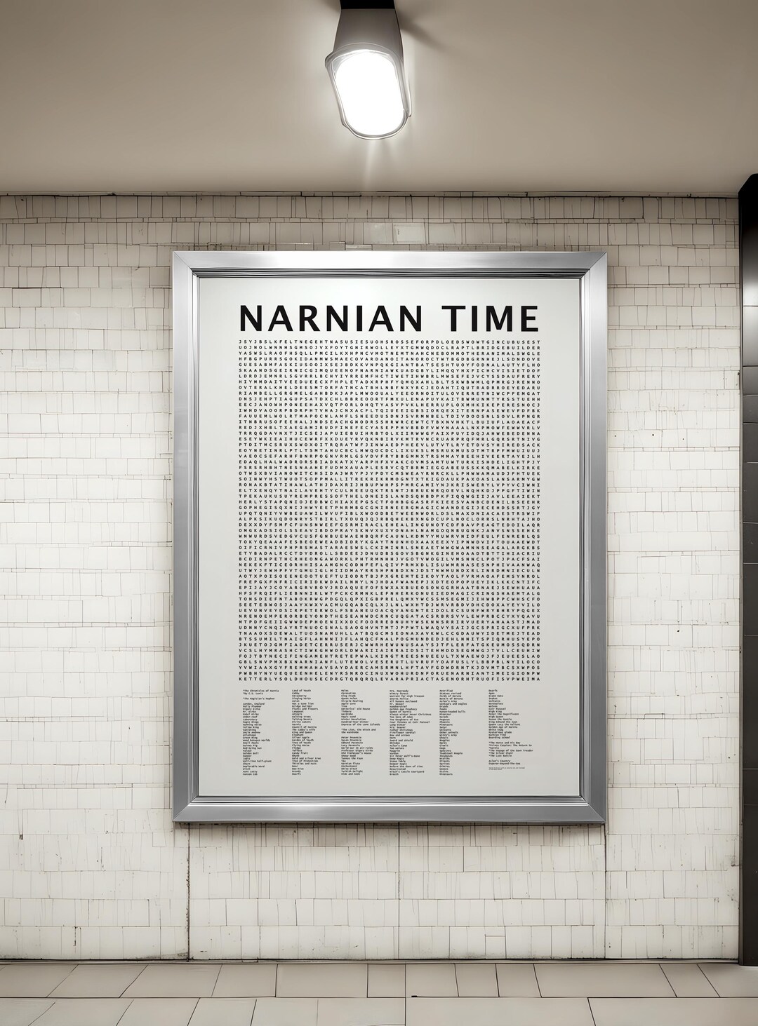 Narnia Giant Wordsearch Premium Poster | Narnian Time - Etsy