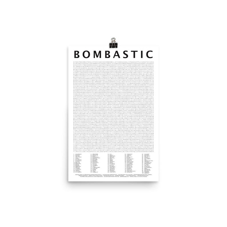 Zany-crazy-fun-weird English Vocabulary Words bombastic Giant Word ...