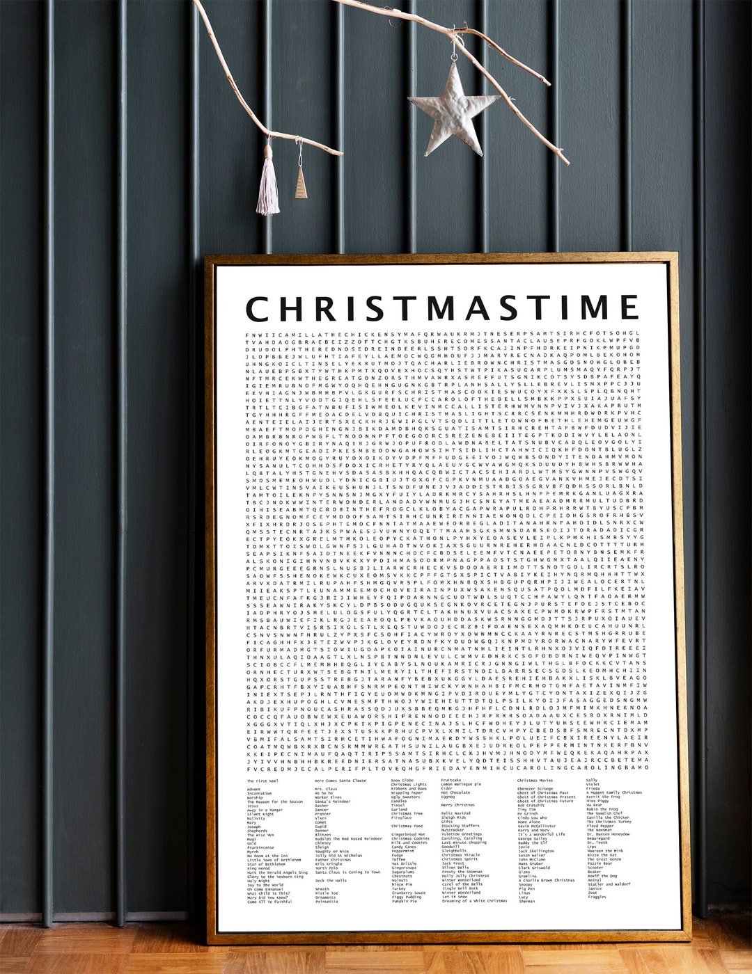 A Giant Word Search Poster for Christmas, the Most Wonderful Time of ...