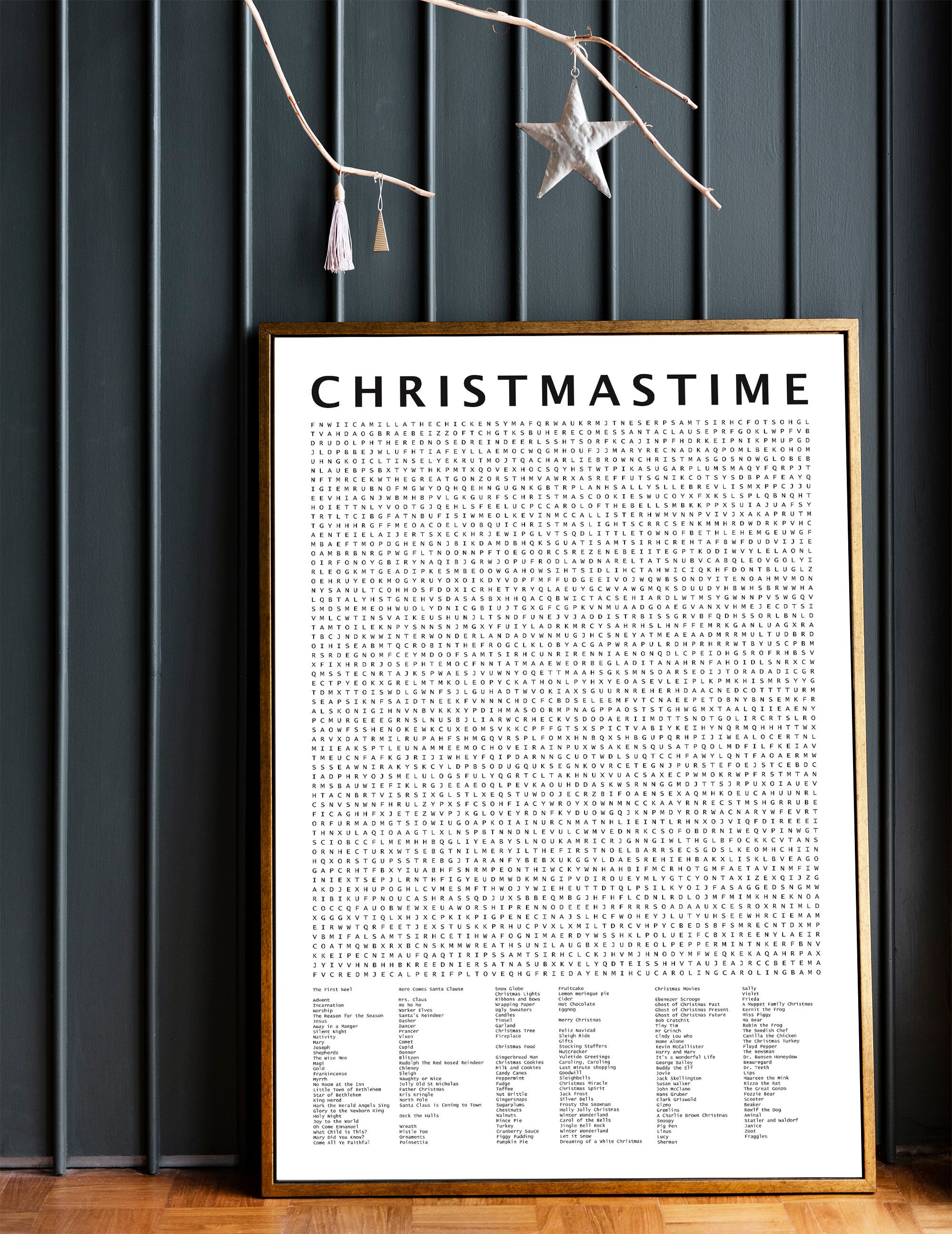 A Giant Word Search Poster for Christmas, the Most Wonderful Time of ...