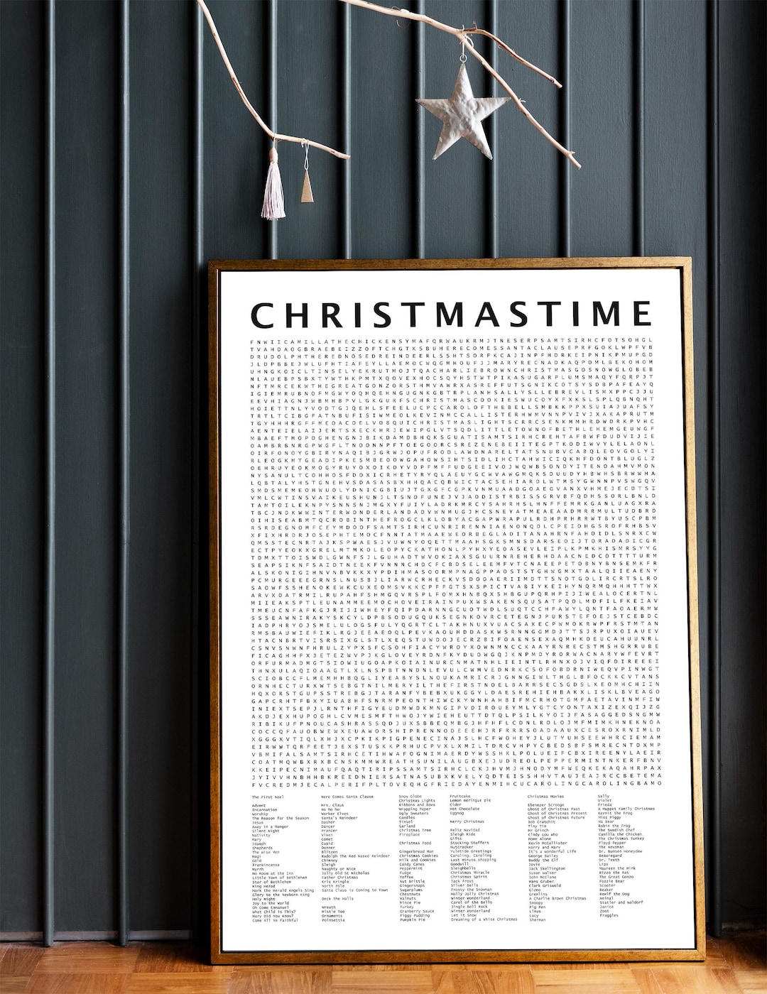 A Giant Word Search Poster for Christmas, the Most Wonderful Time of ...