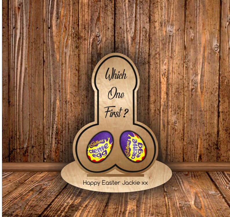 Personalised Engraved Penis Willy Easter Egg Stand Adult Etsy