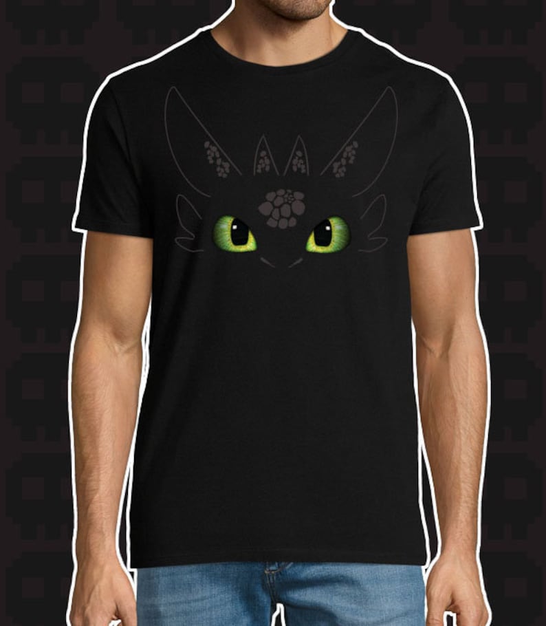 Toothless Night Fury Face Mens Size Small - XXL T-shirt - Etsy