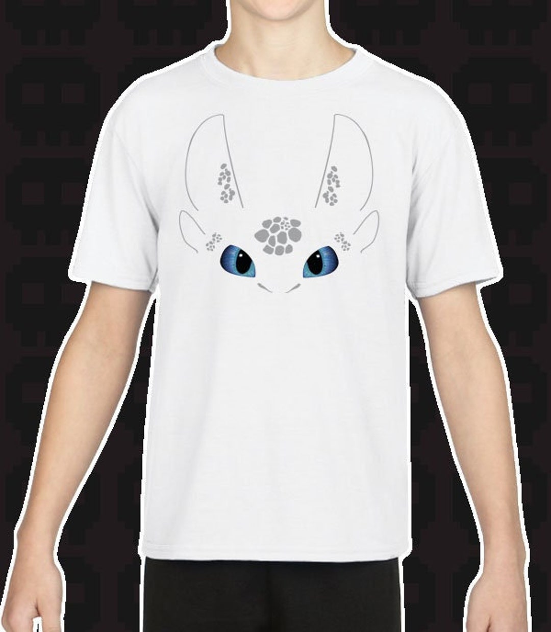 Children's Light Fury Face How to Train Your Dragon T-shirt - Etsy