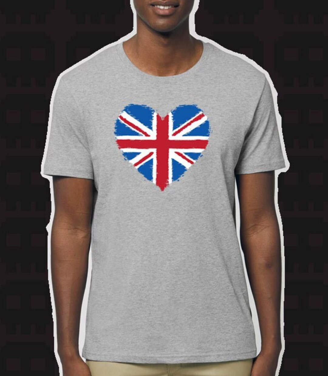 Union Jack Heart - UK - Brittish - Flag - Mens Fit T-shirt - Etsy
