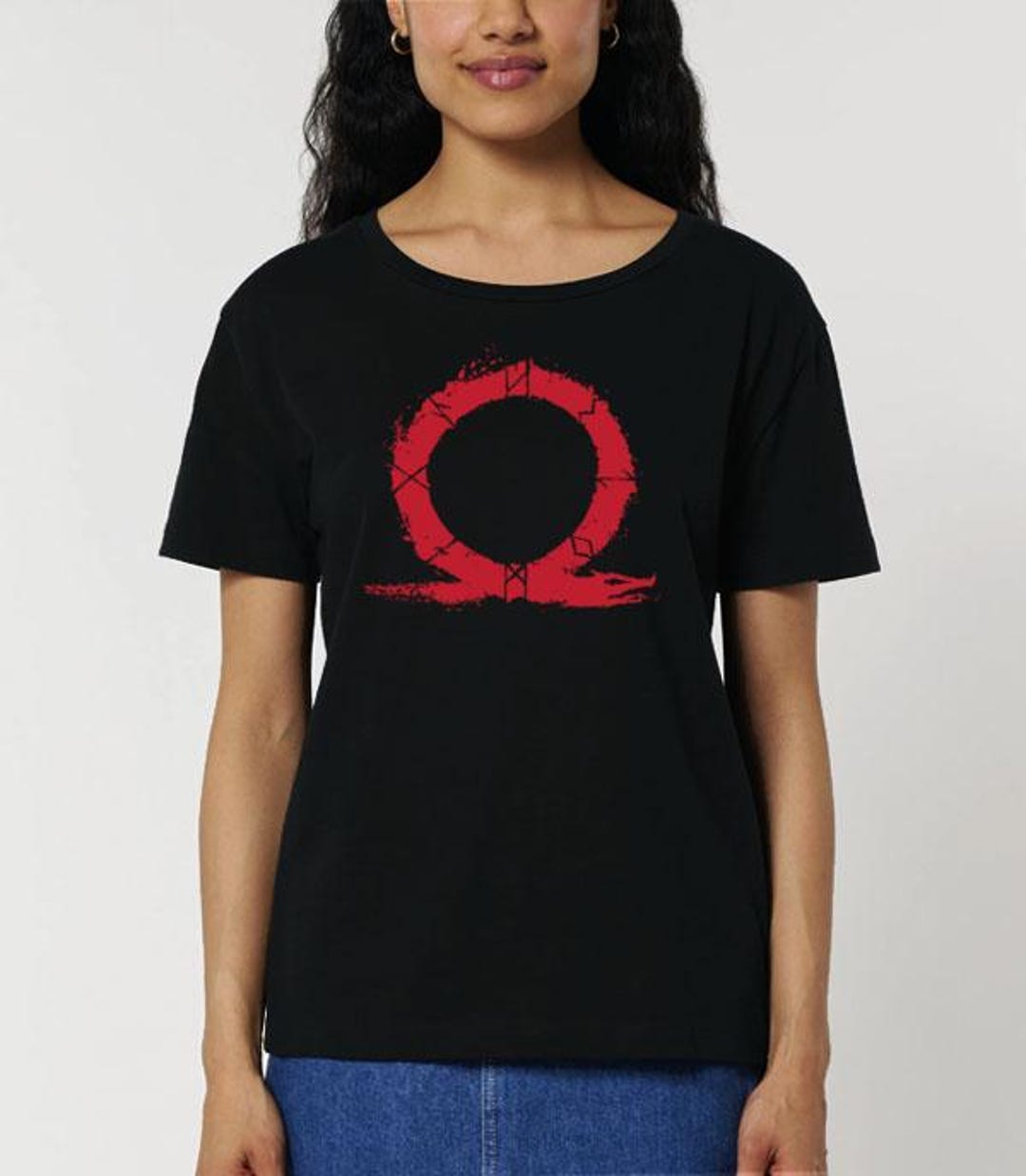 God of War - Omega Symbol With Runes - Womens Fit T-shirt - Etsy