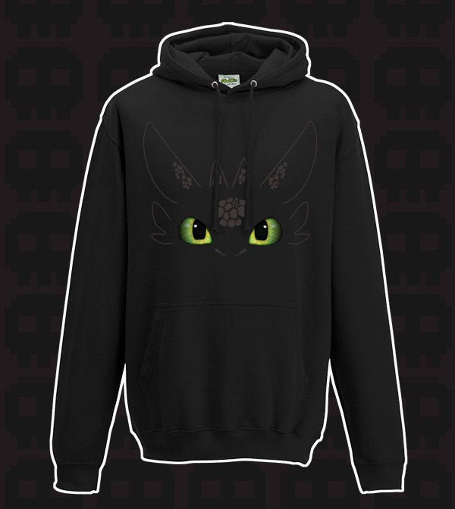 Toothless Night Fury Face Hoodie/hooded Sweatshirt Sizes S-XXL - Etsy