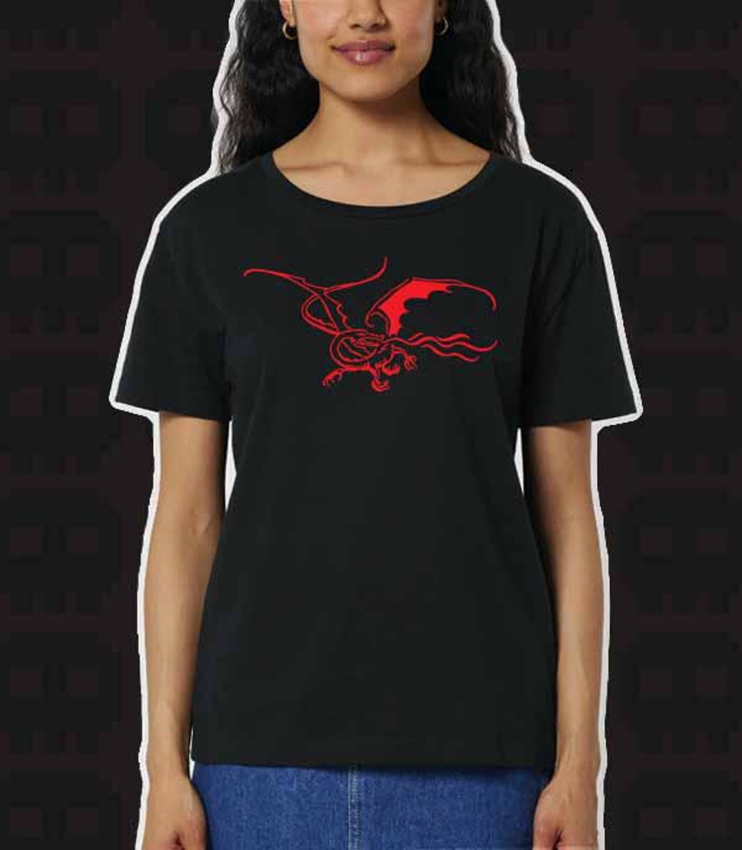 Smaug Map Illustration Lord of the Rings and Hobbit Fan - Womens Fit T ...