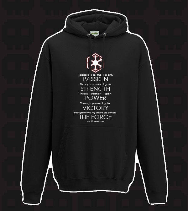 Sith Code Star Wars Quote Adults Hoodie/hooded Sweatshirt Sizes S-XXL - Etsy