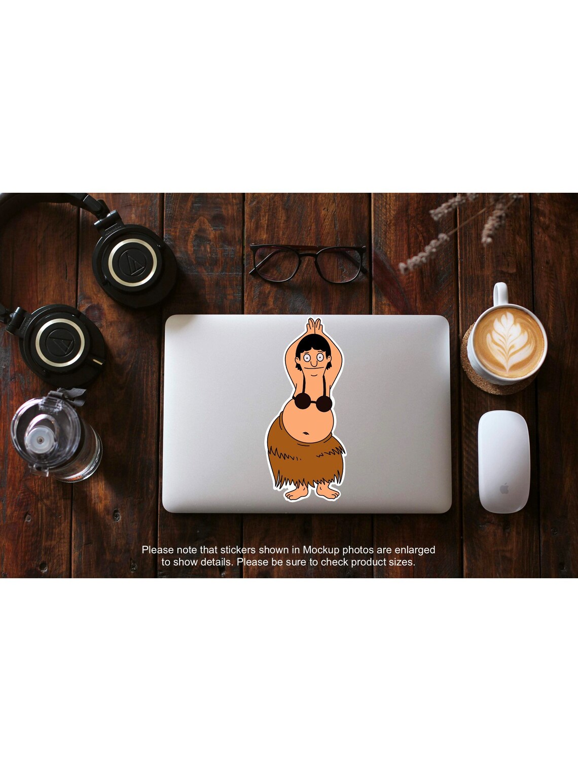 Gene Belcher Hula Dancer Laptop Sticker Bob's Burgers - Etsy