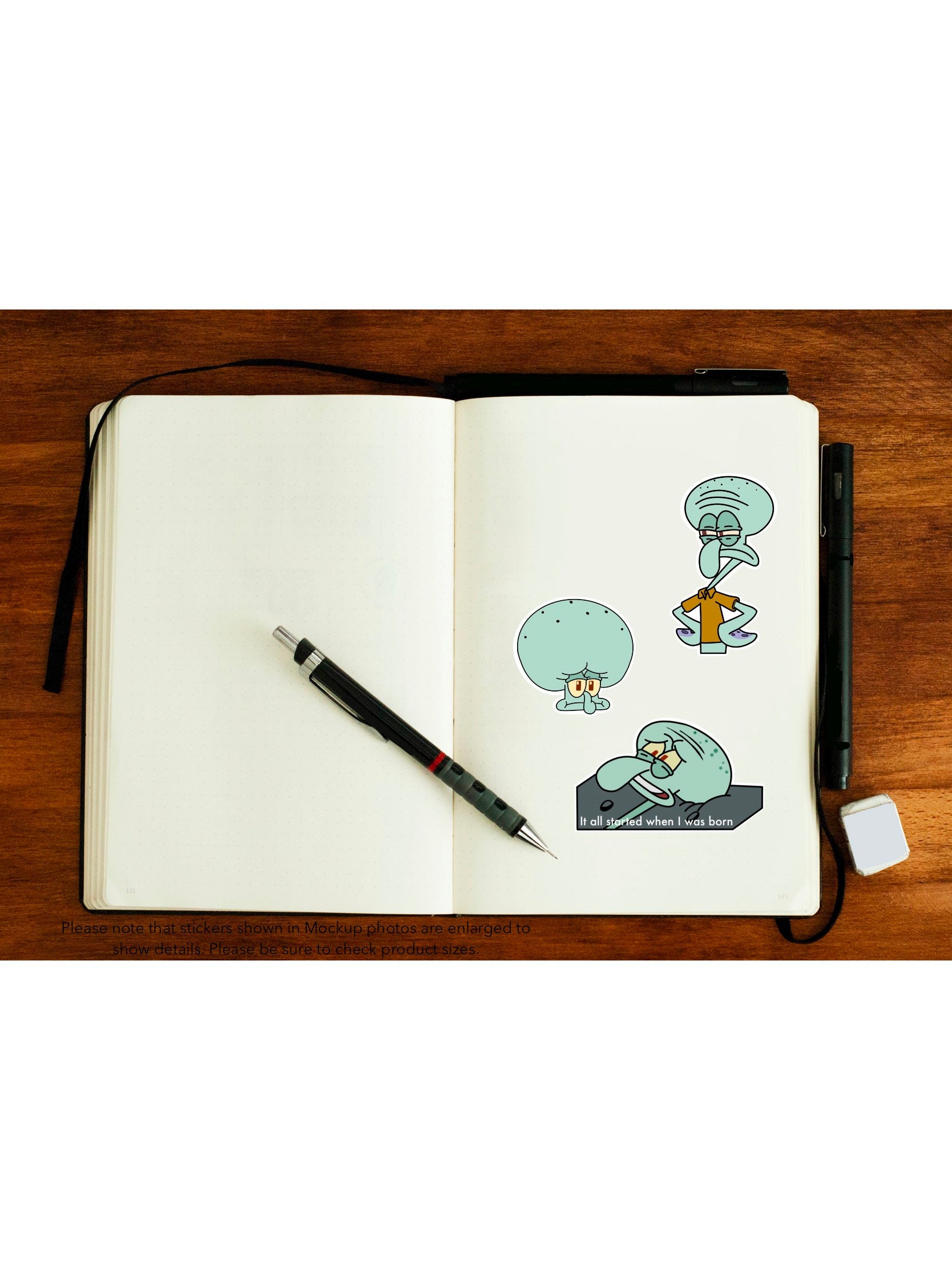 Squidward Laptop Stickers Spongebob Squarepants - Etsy
