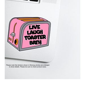 Live Laugh Toaster Bath Laptop, Water Bottle Sticker - Etsy