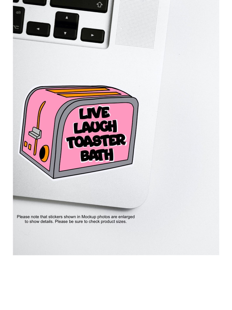 Live Laugh Toaster Bath Laptop, Water Bottle Sticker - Etsy