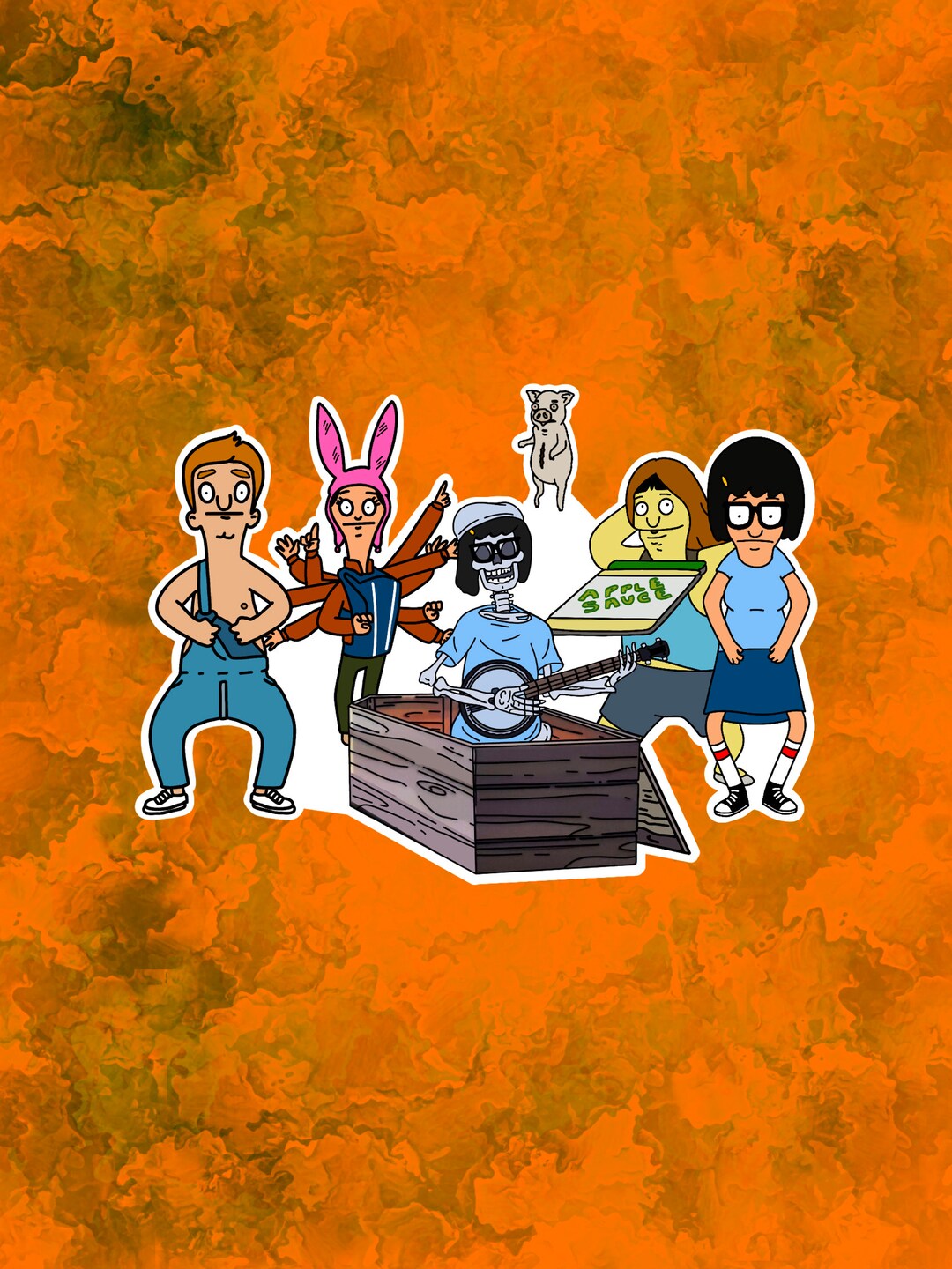 Bob's Burgers Belcher Kids Halloween Laptop Sticker | Fiona Apple ...