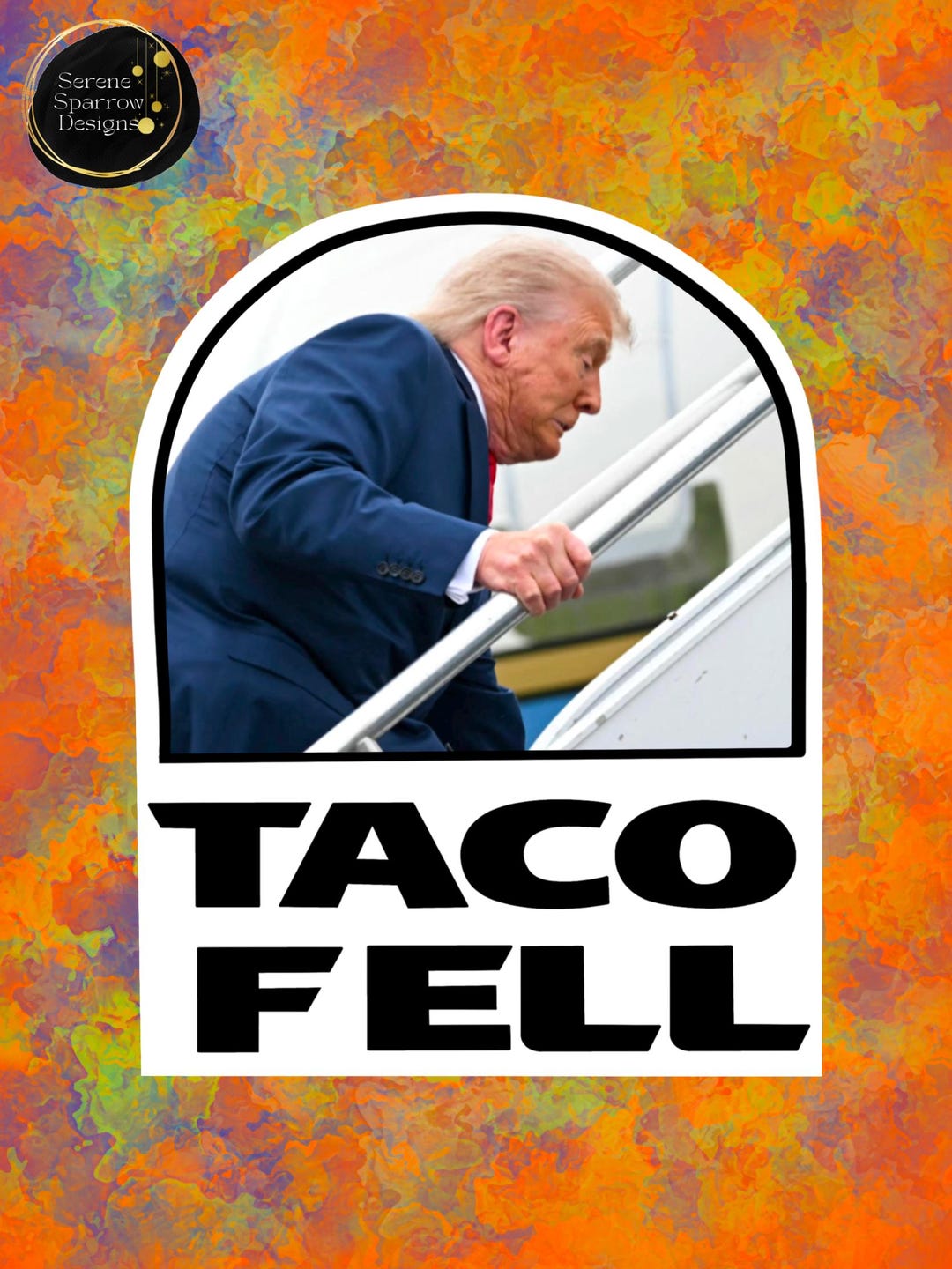 Trump Taco Fell Laptop Sticker | Political Humor Stickers - Etsy