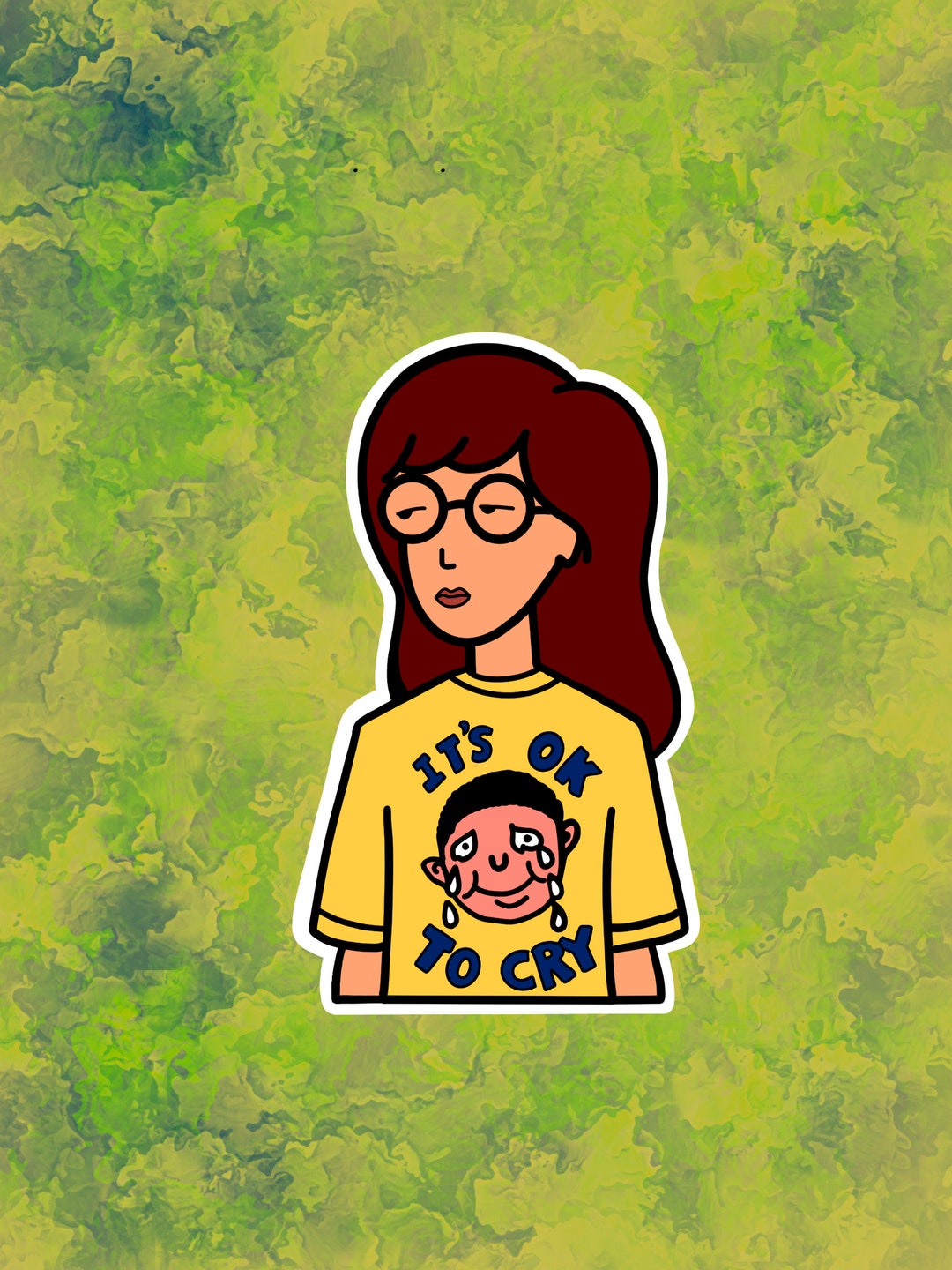 Daria Morgandorffer It's OK to Cry Laptop, Water Bottle Sticker - Etsy