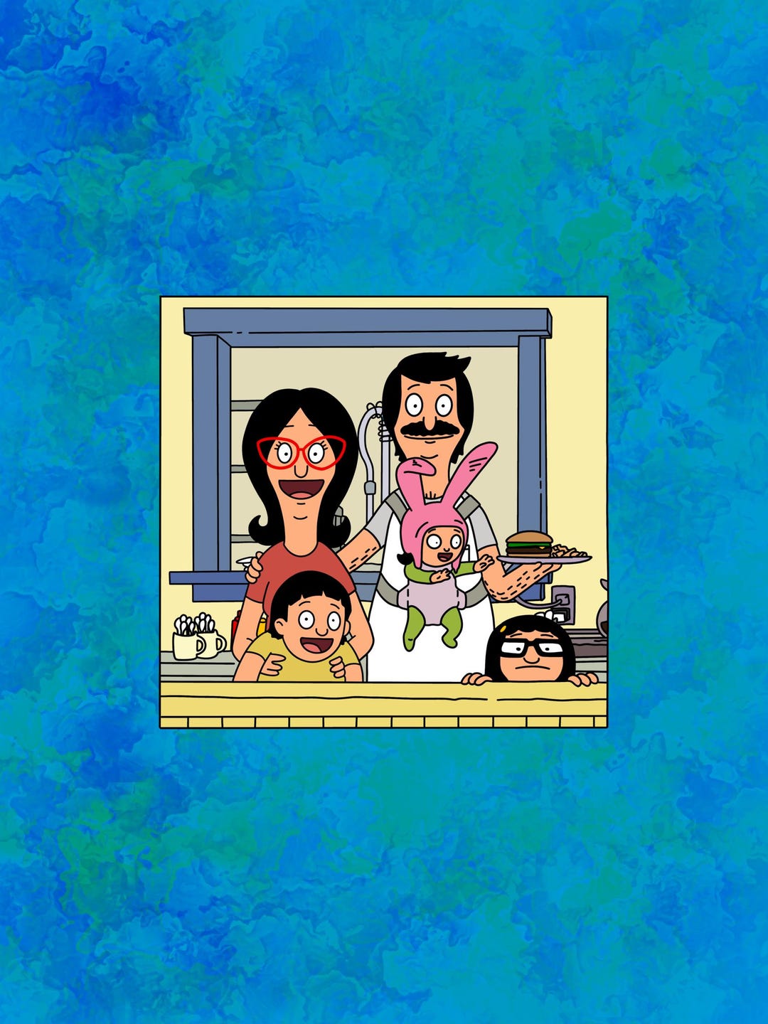 Belcher Family Photo Laptop Sticker | Bob's Burgers | Baby Belchers - Etsy