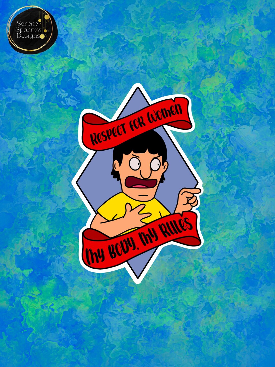 Gene Belcher Respect for Women Laptop Sticker | Bob's Burgers - Etsy