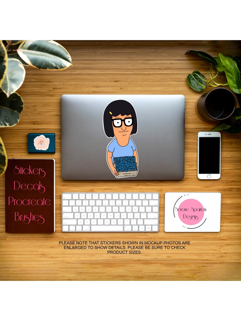 Tina Belcher Blueberry Delivery Girl Laptop Sticker | Bob's Burgers - Etsy
