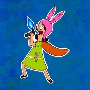 Louise Belcher Captain Casserole Laptop Sticker | Bob's Burgers - Etsy
