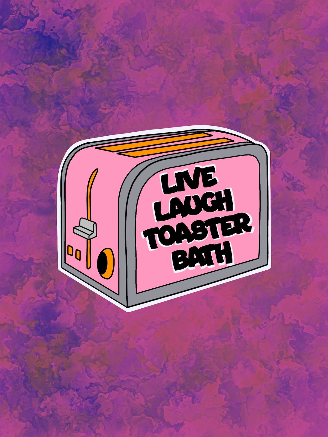 Live Laugh Toaster Bath Laptop, Water Bottle Sticker - Etsy