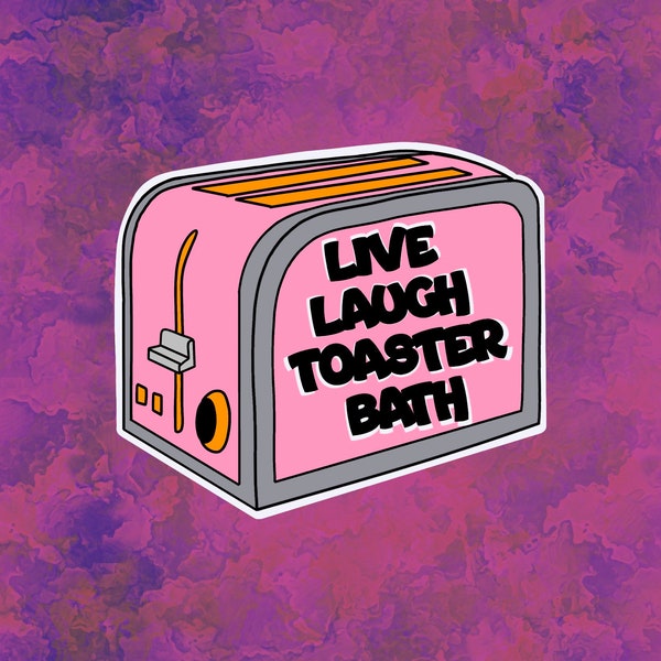 Live Laugh Toaster Bath Wall Decal - Etsy