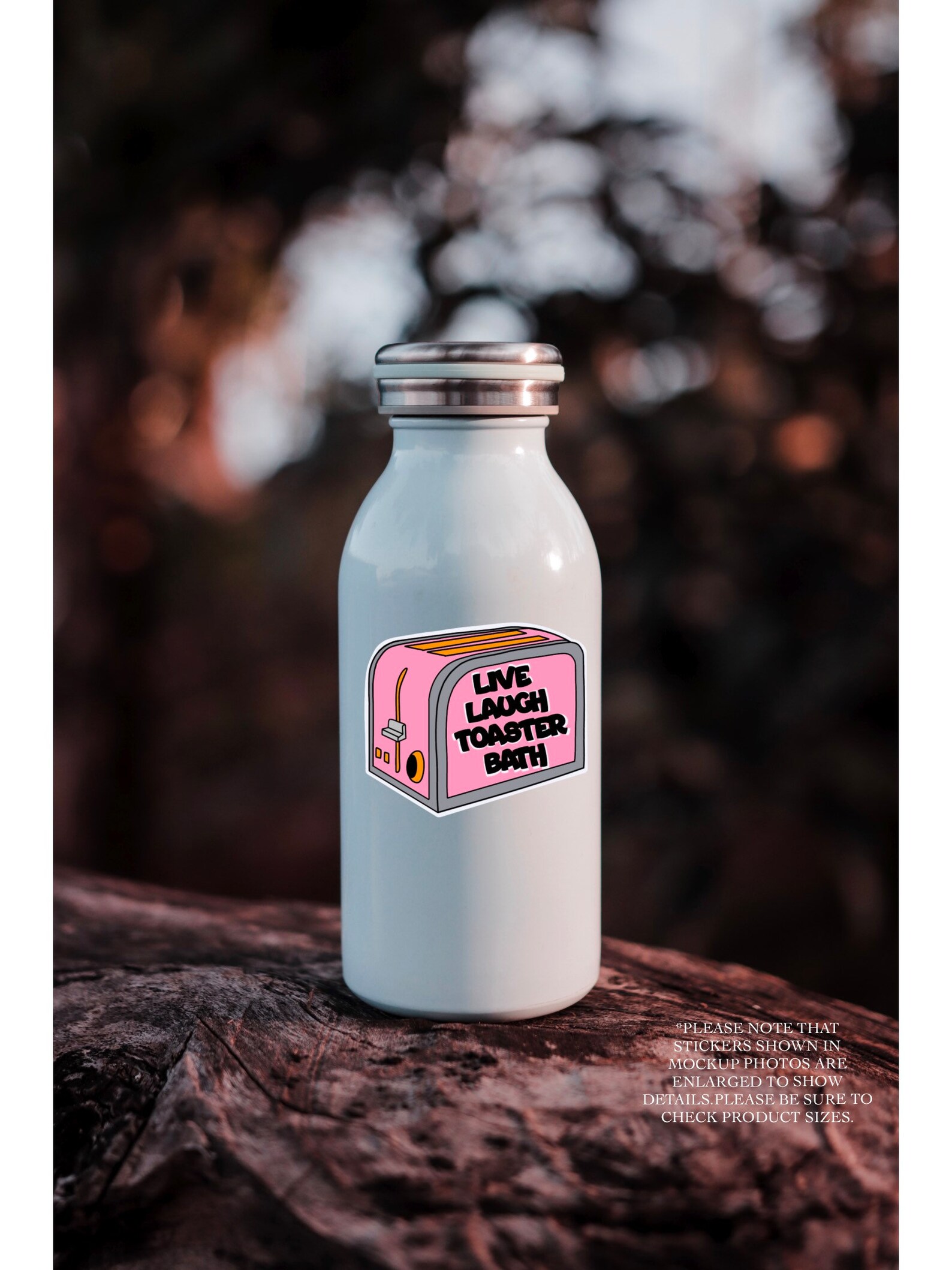 Live Laugh Toaster Bath Laptop, Water Bottle Sticker - Etsy