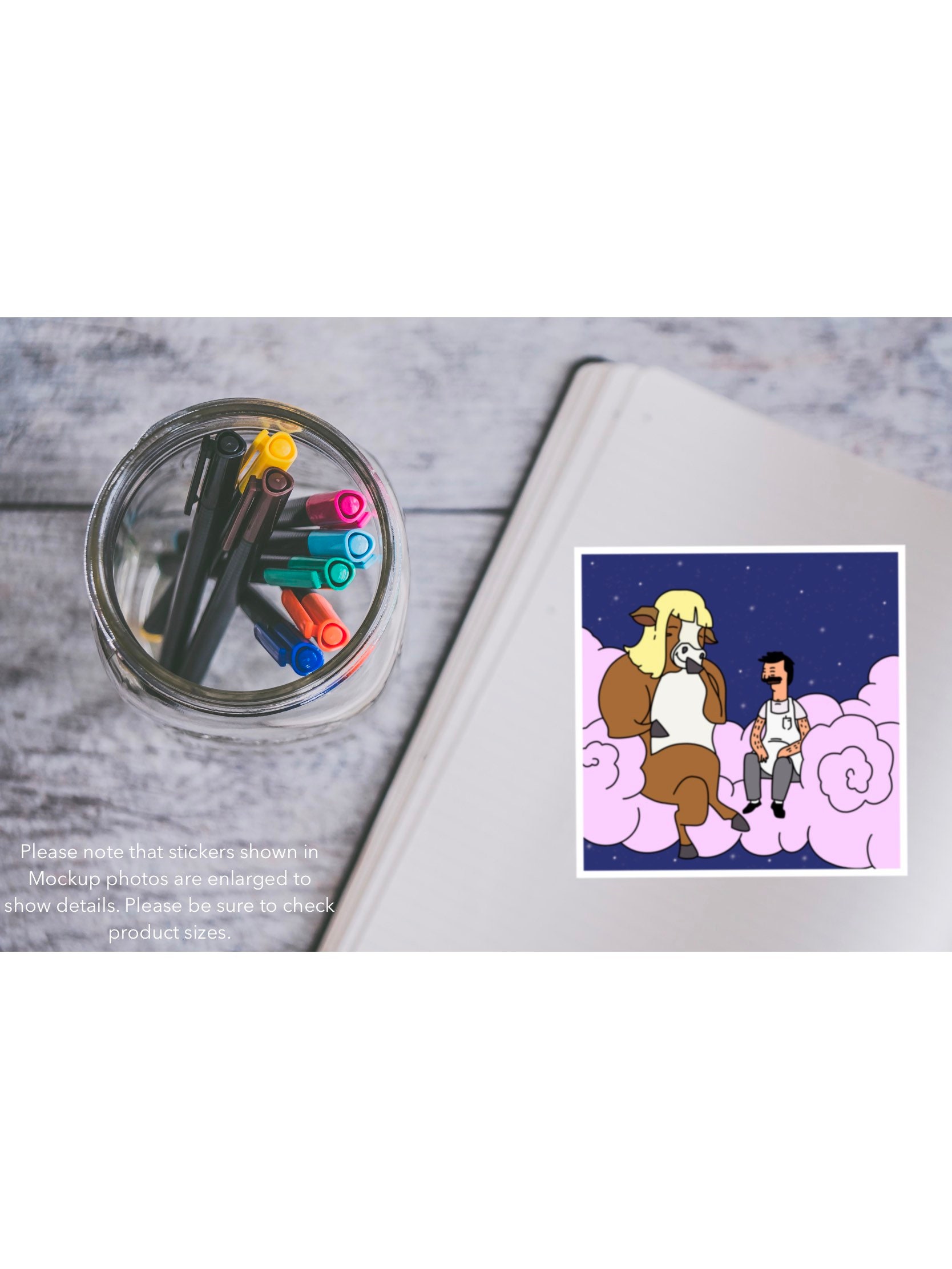 Bob and Moolissa Laptop Sticker Bob's Burgers - Etsy