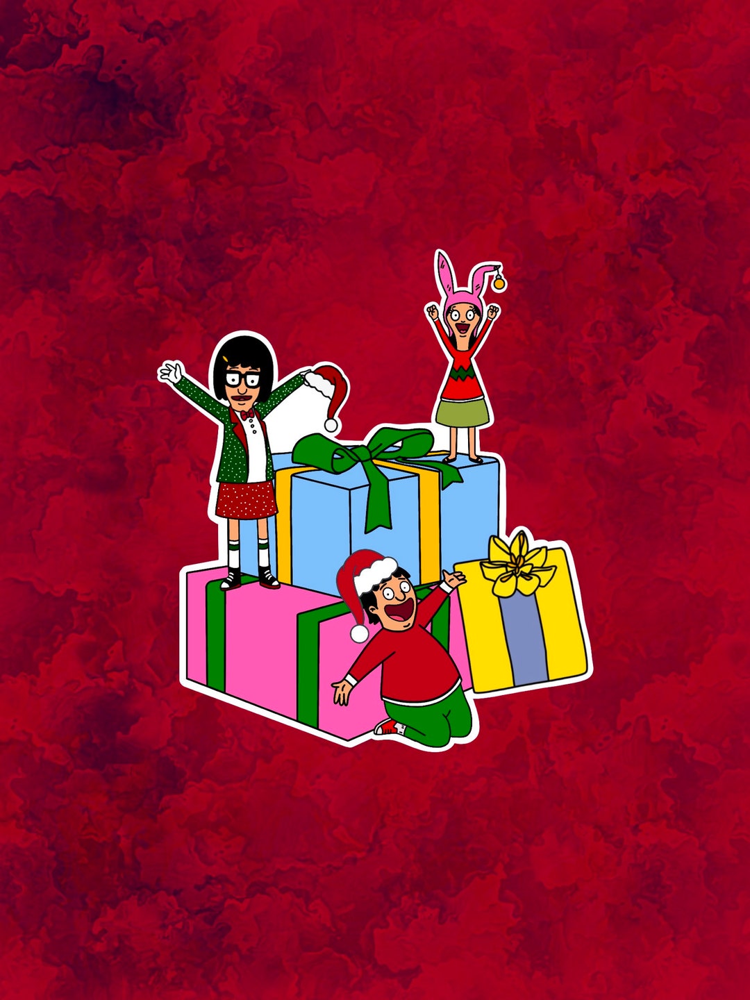 Belcher Kids Christmas Sticker | Bob's Burgers | Tina, Gene and Louise ...