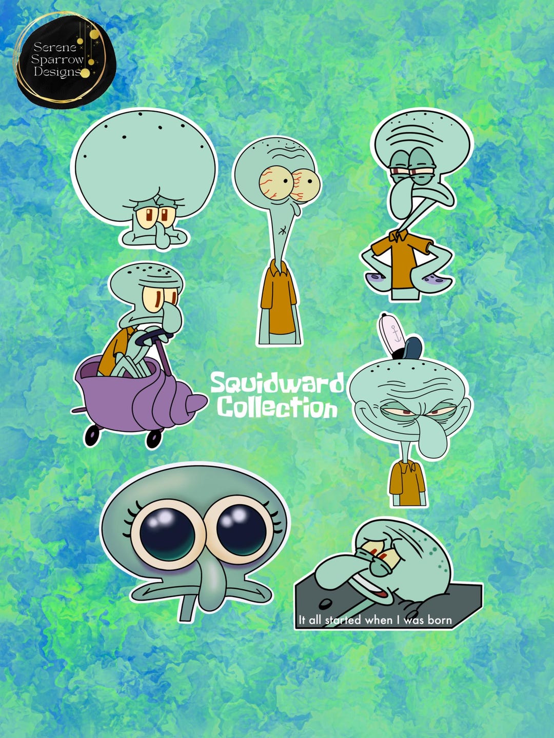 Squidward Laptop Stickers | Krusty Krab - Etsy
