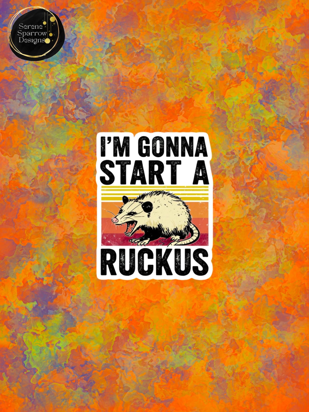 I'm About to Cause a Ruckus Raccoon Laptop, Water Bottle Sticker - Etsy