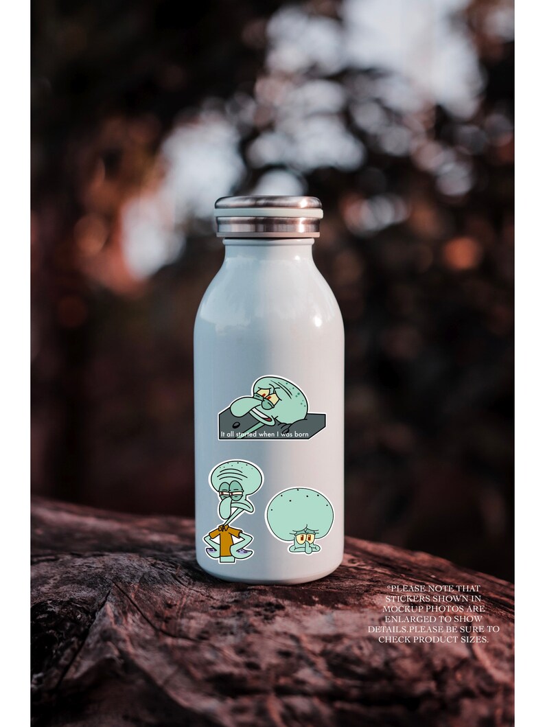 Squidward Laptop Stickers Spongebob | Etsy