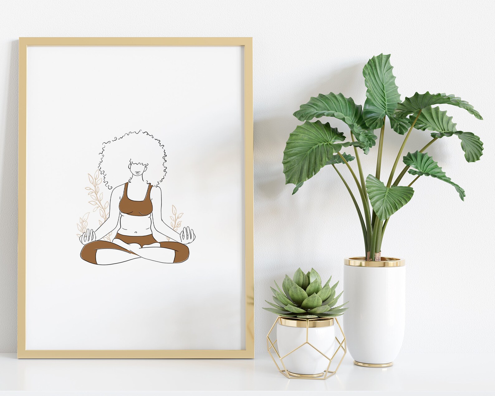 Meditating Yogi Art Print // Printable Wall Art // Yoga Art // Instant ...