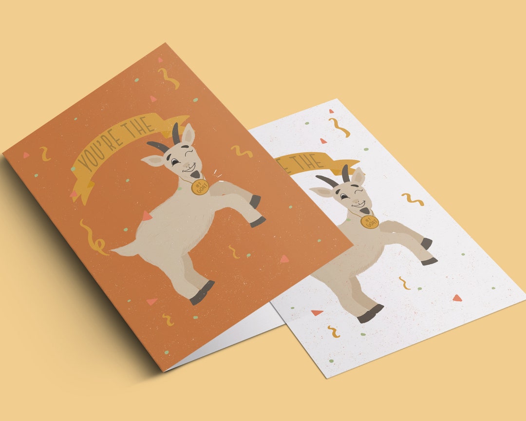 You're the GOAT Printable Card // 5" X 7" Instant Download // Greeting ...