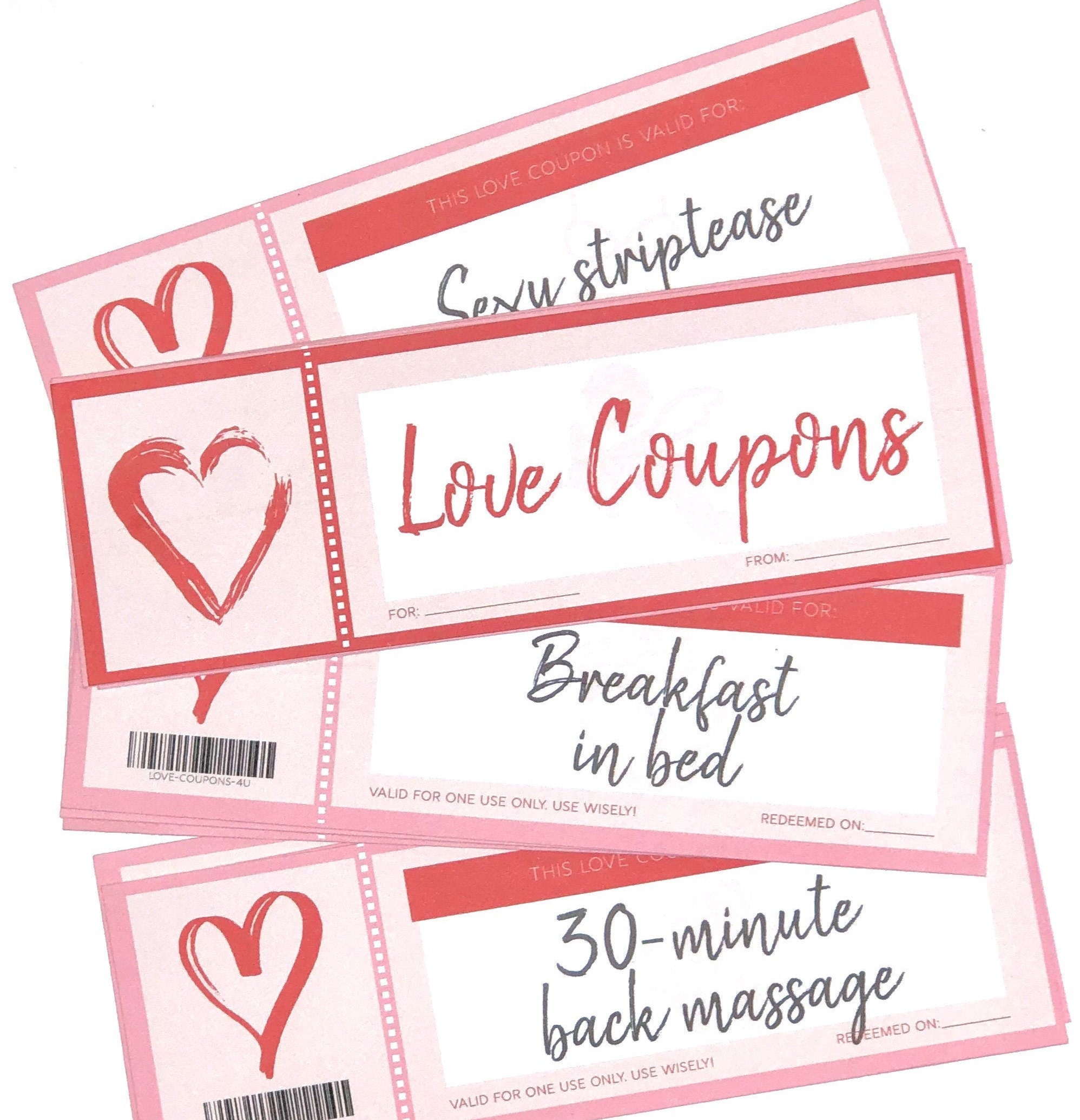 Printable Love Coupons // INSTANT DOWNLOAD // Romantic Gift for Him ...