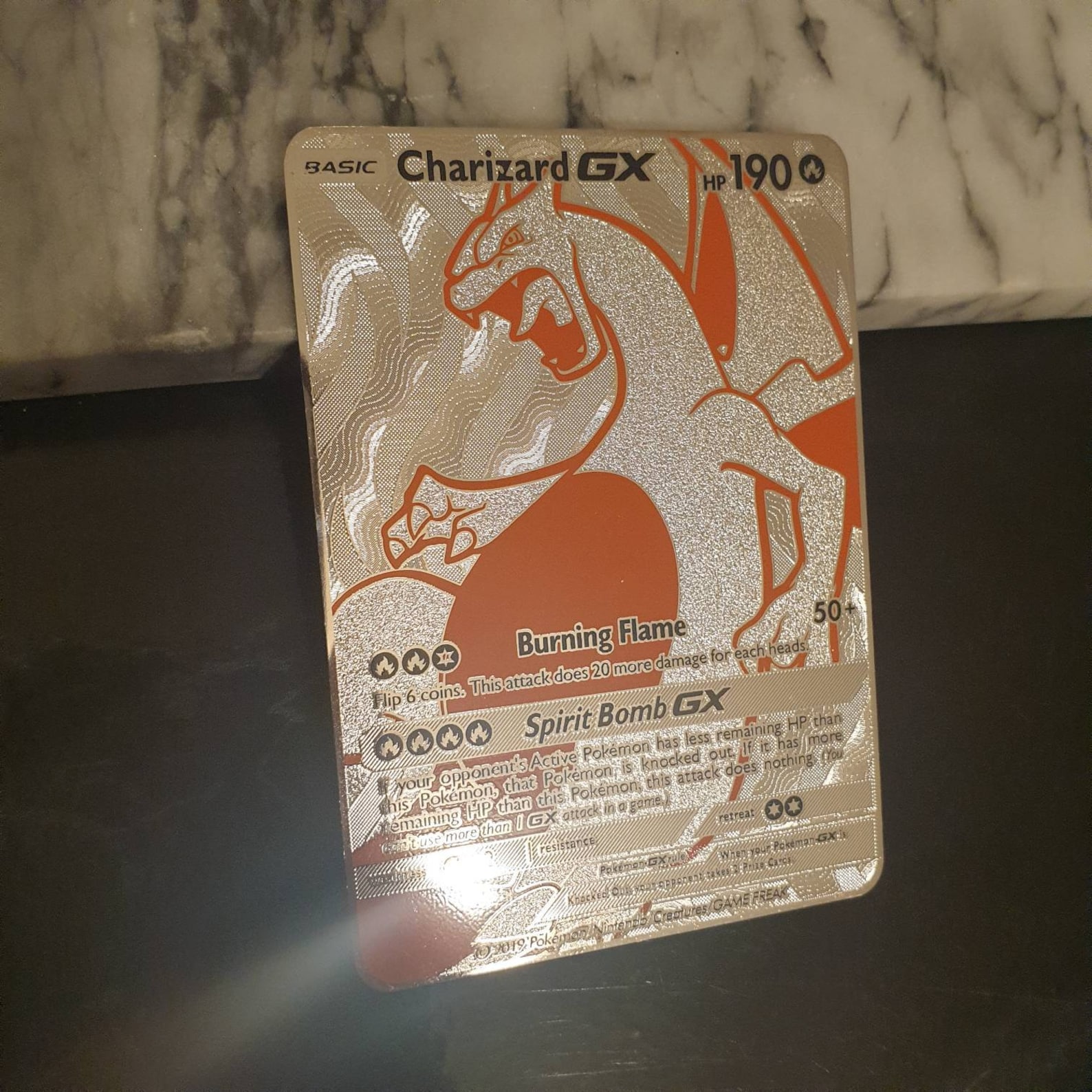 Silver Charizard GX METAL Pokemon Card 3d Mega Rare Custom | Etsy